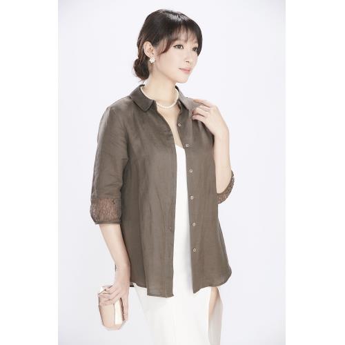 QWI韓國原裝精品100%亞麻襯衫外套1入|造型上衣|ETMall東森購物網