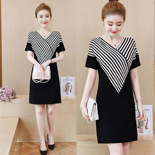 【韓國K.W.】Sale現貨時尚精巧簡約V領洋裝|短袖洋裝|ETMall東森購物網