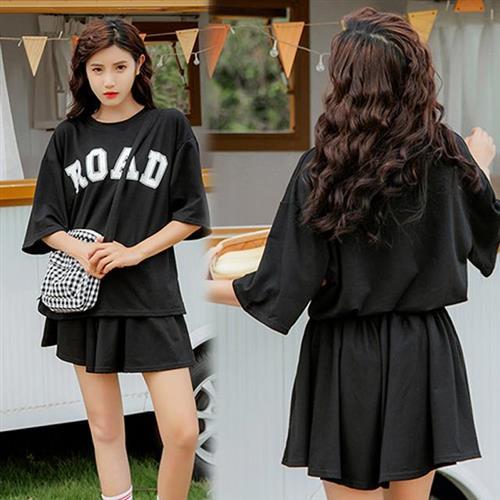 【韓國K.W.】Sale(現貨)韓新品慵懶風字母簡約套裝|褲子套裝/裙子套裝|ETMall東森購物網