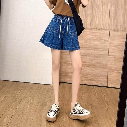 KVOLL-玩美衣櫃休閒寬鬆高腰牛仔短褲裙M-6XL|牛仔褲|ETMall東森購物網