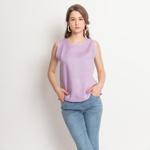 QWI歐洲專櫃100%絲綢亞麻背心上衣1入|造型上衣|ETMall東森購物網