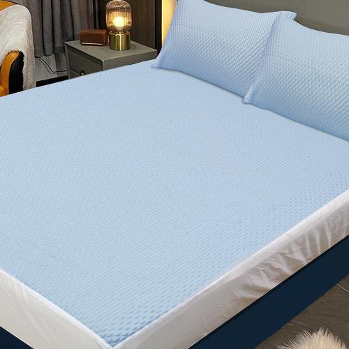 Victoria 3D冰魔豆涼感雙人加大床包組-灰/藍|雙人加大|ETMall東森購物網