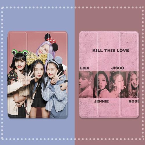 BLACKPINK適用2021新款平板ipad8保護套pro11帶筆槽10.2/9.7寸2019透明南韓10.5三折式air款蘋果女團mini簡約|平板電腦保護套/殼|ETMall東森購物網