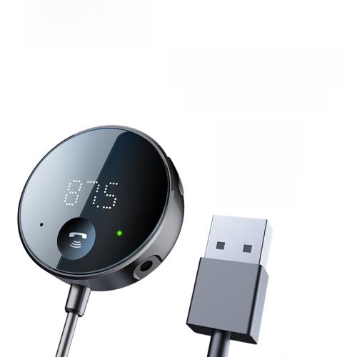 悅智人心車載藍牙接收器5.0汽車音頻音響FM發射免提電話AUX接收|藍牙耳機|ETMall東森購物網