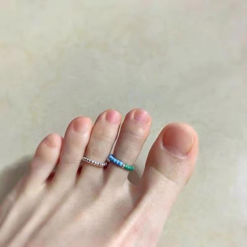 小眾設計2022春夏新款潮S925純銀腳趾戒指女尾戒彈力腳戒關節指環|戒指|ETMall東森購物網