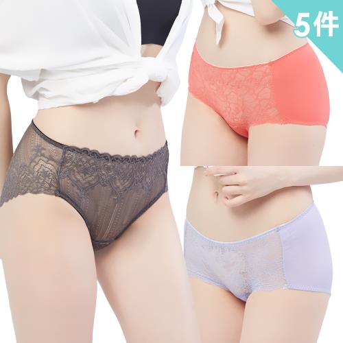 【Swear 思薇爾】 5件組Panty小褲系列M-XXL蕾絲女內褲(隨機出貨)|思薇爾|ETMall東森購物網