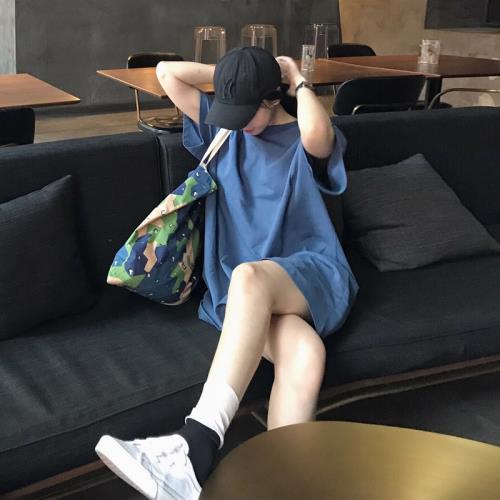 大版短袖純色下衣失蹤ins T恤|T恤|ETMall東森購物網