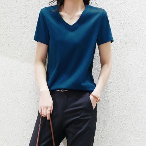 80支絲光棉短袖基礎款女裝t恤|T恤|ETMall東森購物網