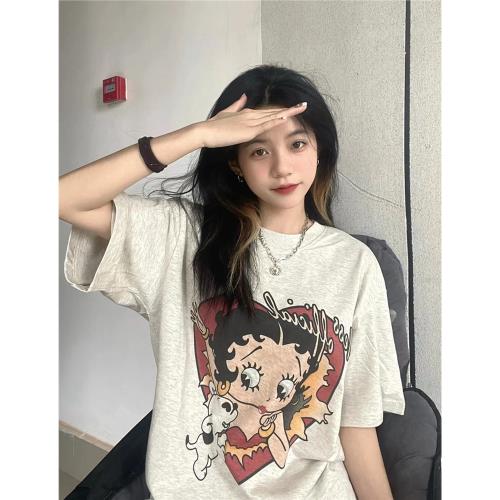 貝蒂復古女夏季學生chic短袖T恤|T恤|ETMall東森購物網