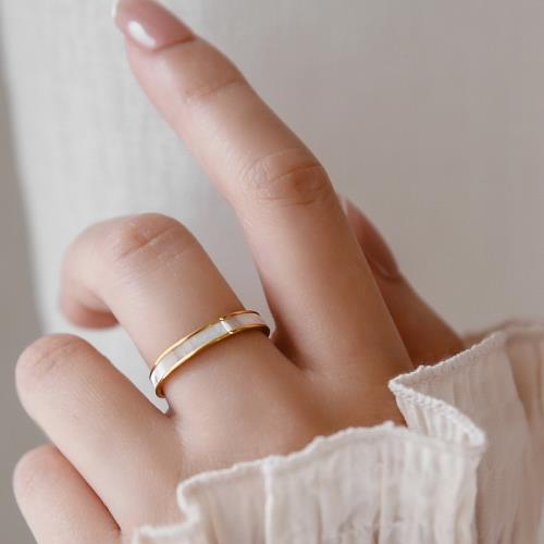輕奢18K金小眾網紅不掉色貝殼|戒指/指環|ETMall東森購物網