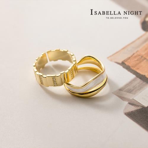 輕奢白釉18K金設計感情侶戒指|戒指/指環|ETMall東森購物網