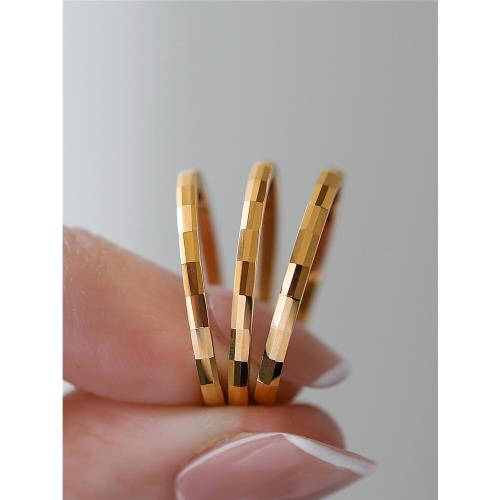 輕奢小眾馬賽克多切面女18K金|戒指/指環|ETMall東森購物網