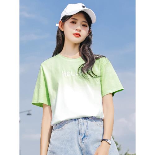 帛卡琪漸變撞色短袖t恤ins上衣|T恤|ETMall東森購物網