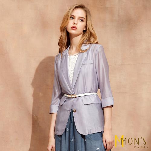 MONS 輕薄天絲亞麻西裝外套|西裝外套|ETMall東森購物網