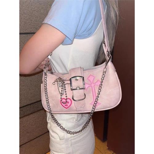 原創Y2K甜酷十字架千禧辣妹女包|腋下包|ETMall東森購物網