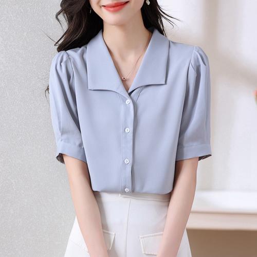 白色戀人-玩美衣櫃法式設計感翻領小襯衫M-3XL|上衣|ETMall東森購物網