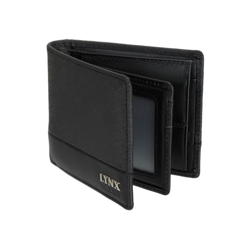 [Lynx] 經典雙拼色細紋牛皮短夾|短夾|ETMall東森購物網