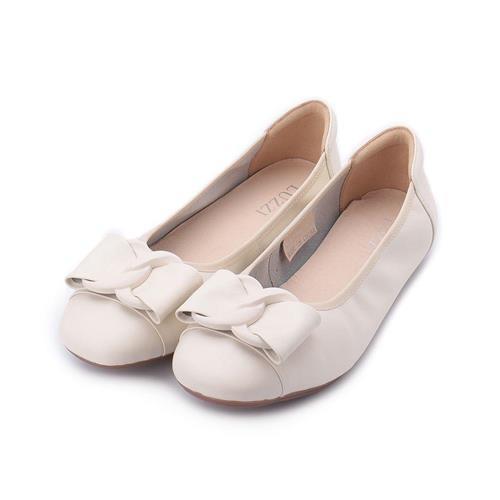 LUZZI 蝴蝶結平底鞋 米 女鞋 鞋全家福|莫卡辛鞋|ETMall東森購物網