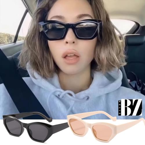 【BeLiz】爆殺299元-俏麗女孩＊多邊復古粗框炫彩墨鏡 黑框黑|會員獨享好康折扣活動|一般墨鏡|ETMall東森購物網