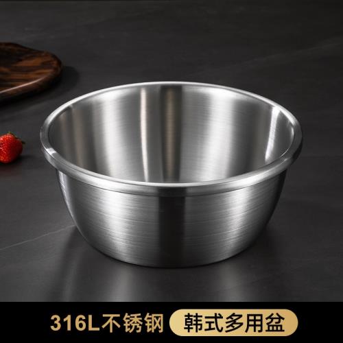 抗菌316L不銹鋼實盆洗菜盆瀝漏籃加厚家用大容量淘米濾水漏盆湯盆|盆|ETMall東森購物網