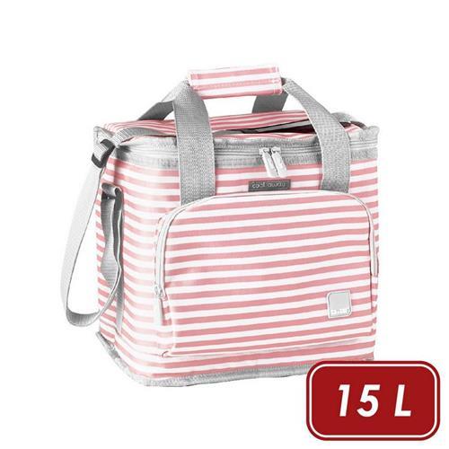 《IBILI》Biarritz肩背保冷袋(粉櫻條紋15L)|便當袋/保冷袋|ETMall東森購物網