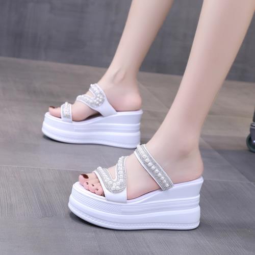 厚底夏季內增高時尚ins潮拖鞋|一字拖|ETMall東森購物網