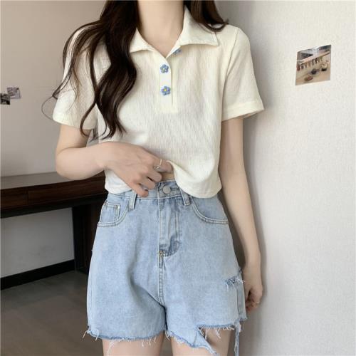 超火短袖t恤夏天chic Polo衫|T恤|ETMall東森購物網