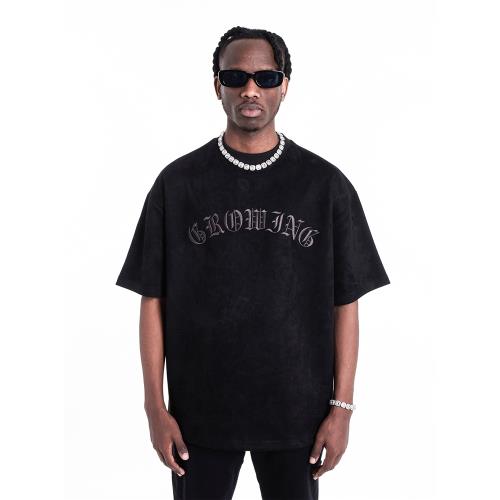 MT99潮牌 美式復古哥特環繞刺繡重磅t恤 寬松休閑麂皮半袖體恤ins|T恤|ETMall東森購物網