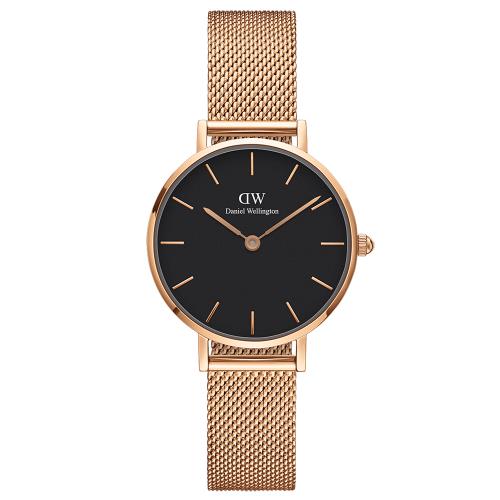 DW Daniel Wellington 梅爾蘿絲氣質米蘭錶石英腕錶-金框/28mm(DW00100217)|手錶|ETMall東森購物網
