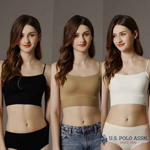 【U.S. POLO ASSN. 】涼爽細肩大U美背內衣-3件組|女生內衣|ETMall東森購物網