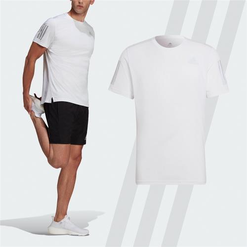 adidas 短袖 Own The Run 男款 亞版 白 銀 灰 吸濕排汗 反光 運動上衣 愛迪達 HB7444|會員獨享好康折扣活動|短袖 ...