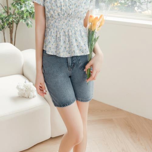 【OB 嚴選】高含棉口袋造型率性牛仔短褲 《BA6816》|短褲|ETMall東森購物網