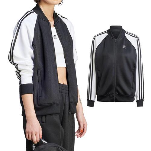 Adidas SST TT 女 黑白色 三葉草 撞色 復古 經典 夾克 外套 IK4026|會員獨享好康折扣活動|外套|ETMall東森購物網