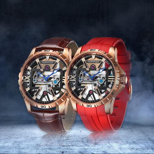 Mark Fairwhale 馬克菲爾 開拓者系列彰顯釋放性格機械錶-6110(鏤空機械設計機械錶)|Mark Fairwhale馬克菲爾|ETMall東森購物網