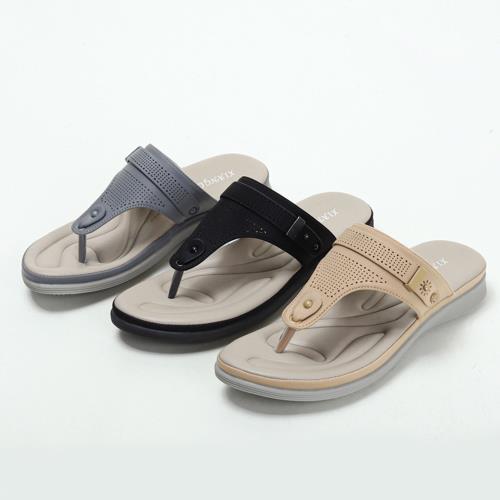 【LN】★ 水鑽細緻半方頭夾腳平底拖(拖鞋/涼鞋/休閒鞋)|休閒鞋|ETMall東森購物網