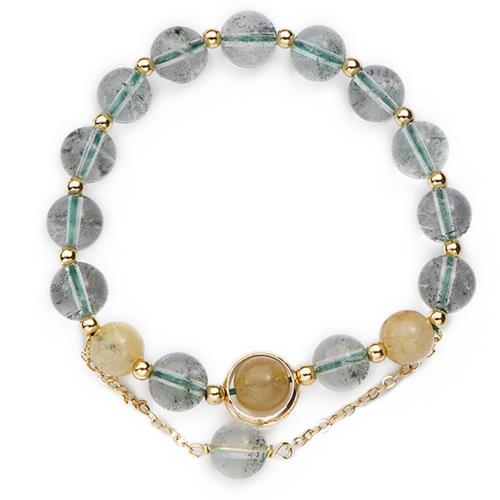 Jpqueen 綠幽髮晶保色轉運串珠手鍊(綠色)|串珠手鍊/手環|ETMall東森購物網