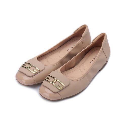 LUZZI 雙G釦平底鞋 杏 女鞋 鞋全家福|會員獨享好康折扣活動|莫卡辛鞋|ETMall東森購物網