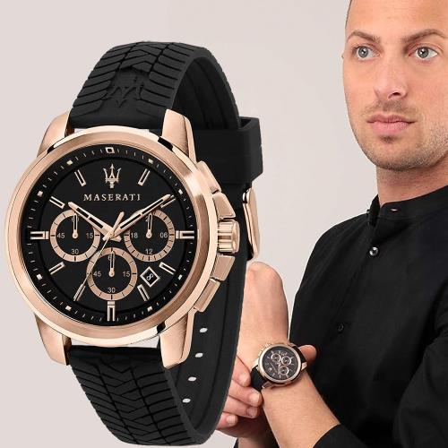 MASERATI 瑪莎拉蒂 Successo 系列 輪胎紋設計 三眼計時手錶 R8871621012|會員獨享好康折扣活動|Maserati ...
