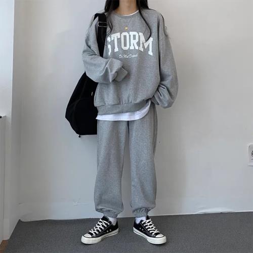 【10衣綾】韓系STORM棉質休閒運動2件套裝(百搭/透氣/舒適/3色M-3XL/KDAQ-822)|造型上衣|ETMall東森購物網