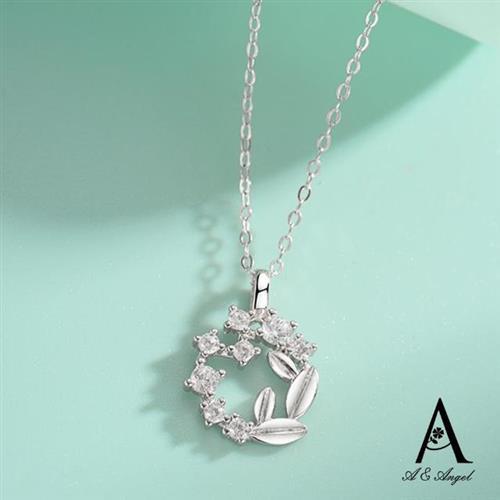 ANGEL 幸運花環麥穗鏤空水鑽韓風項鍊(銀色)|其他材質/款式|ETMall東森購物網