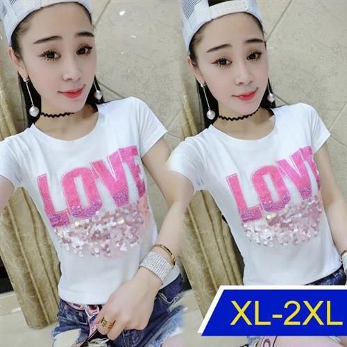 【韓國K.W.】春風和氣亮片高棉質上衣(上衣/亮片/輕薄/棉)|造型上衣|ETMall東森購物網