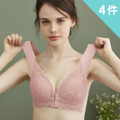 【enac 依奈川】5件組 現貨 蕾絲朵朵性感前扣背心內衣/無鋼圈內衣/性感內衣/女內著/無痕內衣(隨機)|無鋼圈/軟鋼圈|ETMall東森購物網