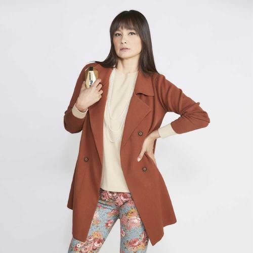 蘭陵(1+1入)韓系質感羊毛呢V字翻領大衣外套H09-09|毛呢/羊毛大衣|ETMall東森購物網