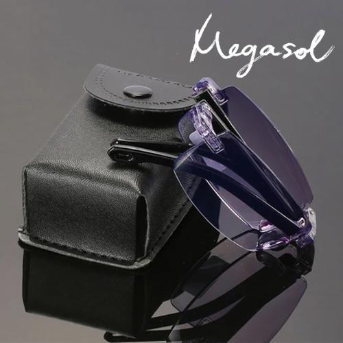MEGASOL 抗UV400濾藍光超輕無框老花眼鏡(經典濾藍光老花-809Z)|濾藍光眼鏡|ETMall東森購物網
