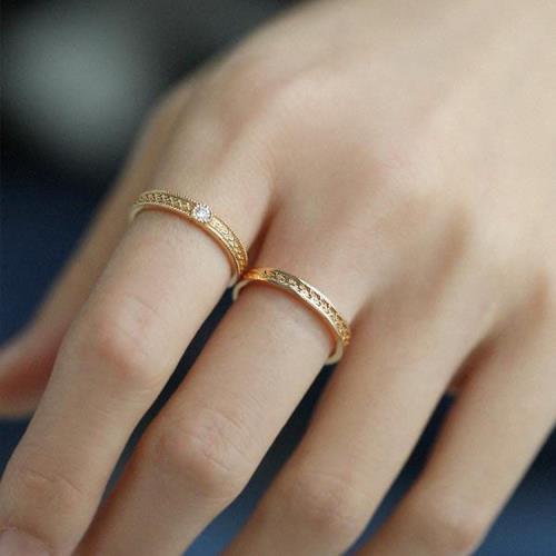 ANGEL 金色美學麥穗好運單鑽戒指(2色可選)|其他材質/款式|ETMall東森購物網