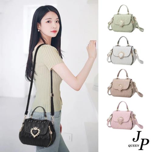 Jpqueen 優雅美學愛心單肩斜背手提女用包(5色可選)|側背包|ETMall東森購物網