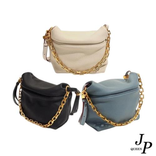 Jpqueen 完美聚焦全真牛皮單肩斜背手提女用鍊條包(3色可選)|側背包|ETMall東森購物網