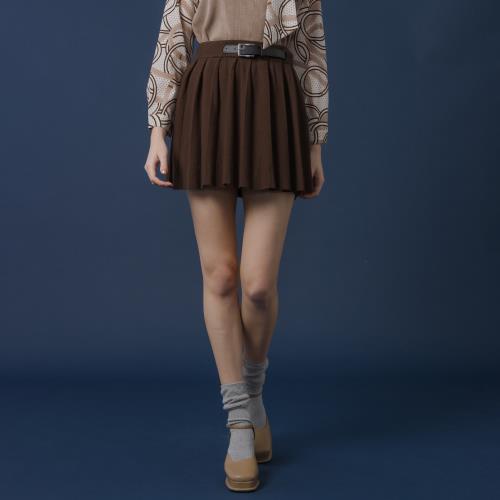 【YUTZUYA 優姿雅】小性感暖糯厚針織迷你百褶短裙-咖啡/純黑|裙子|ETMall東森購物網