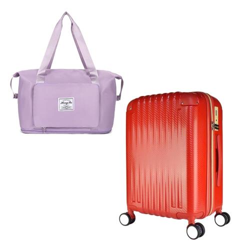 WALLABY 燦爛星辰 PC+ABS拉鍊箱 20吋 紅金 HTX3-20R|會員獨享好康折扣活動|20吋以下/登機箱|ETMall東森購物網