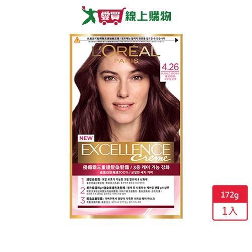 優媚霜三重護髮染髮霜 4.26 紫紅棕【愛買】|染髮劑|ETMall東森購物網